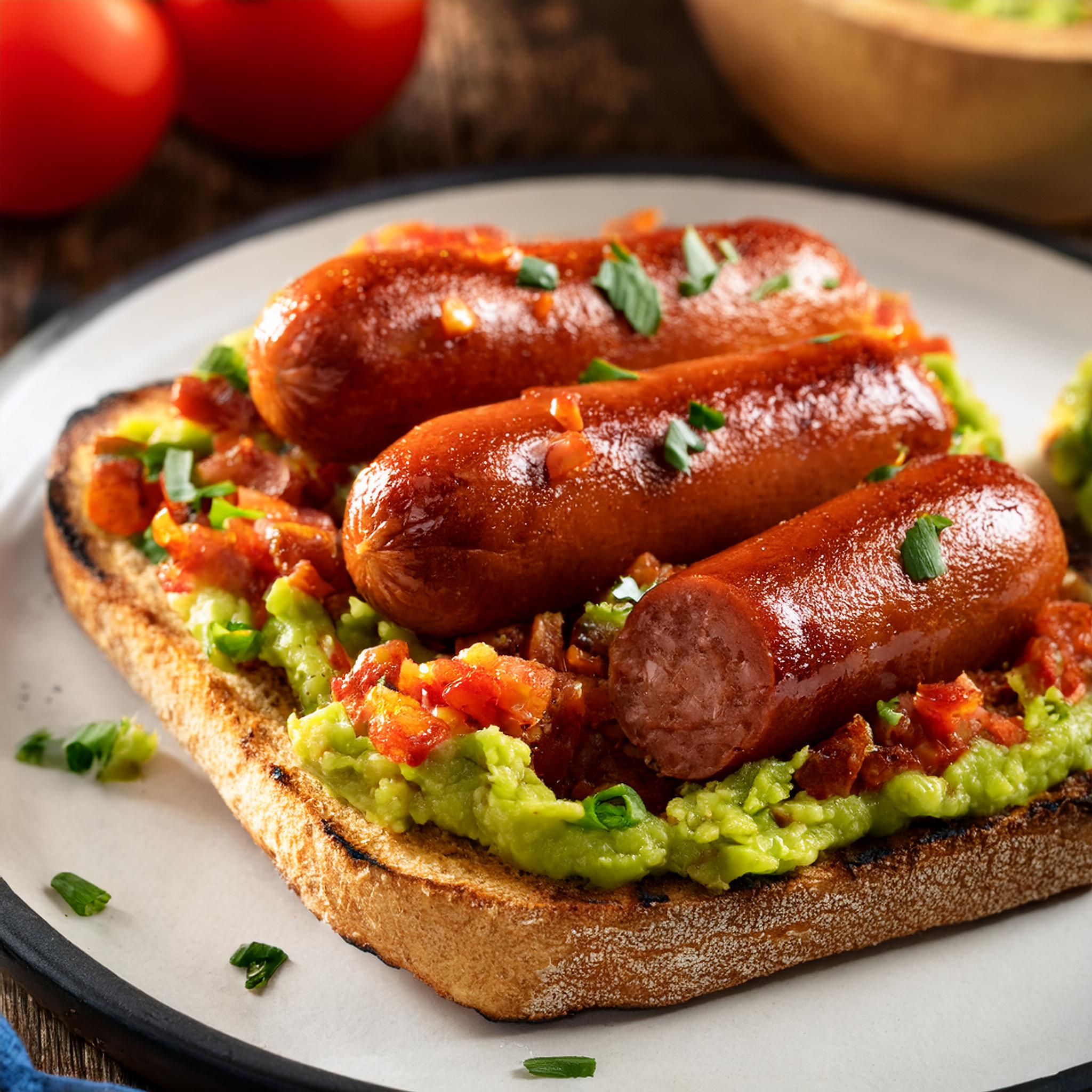 Spicy Avocado Toast with Chilli Beef Frankfurter – The Sausage Man